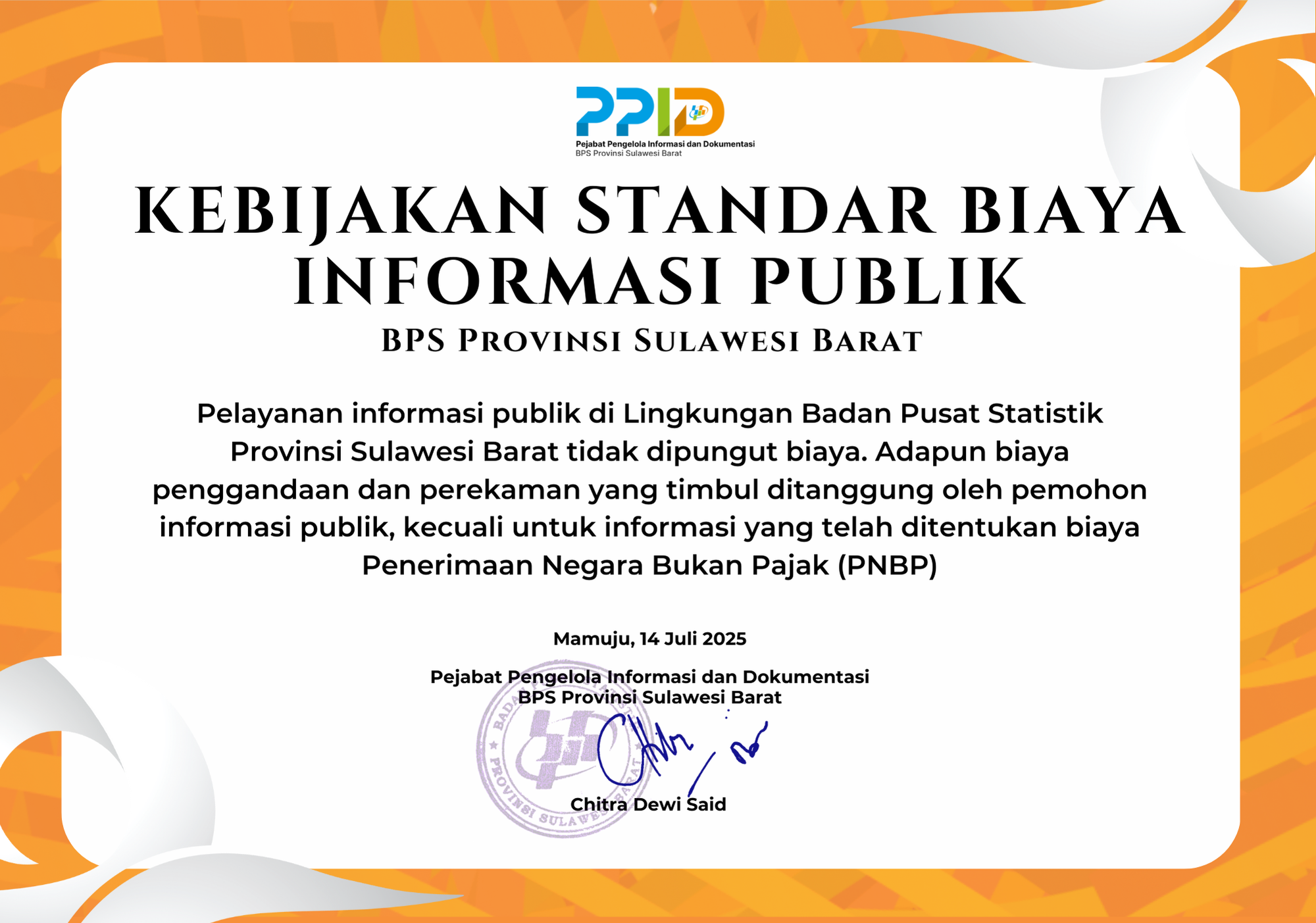 Standar Layanan Informasi Publik - Portal PPID BPS RI