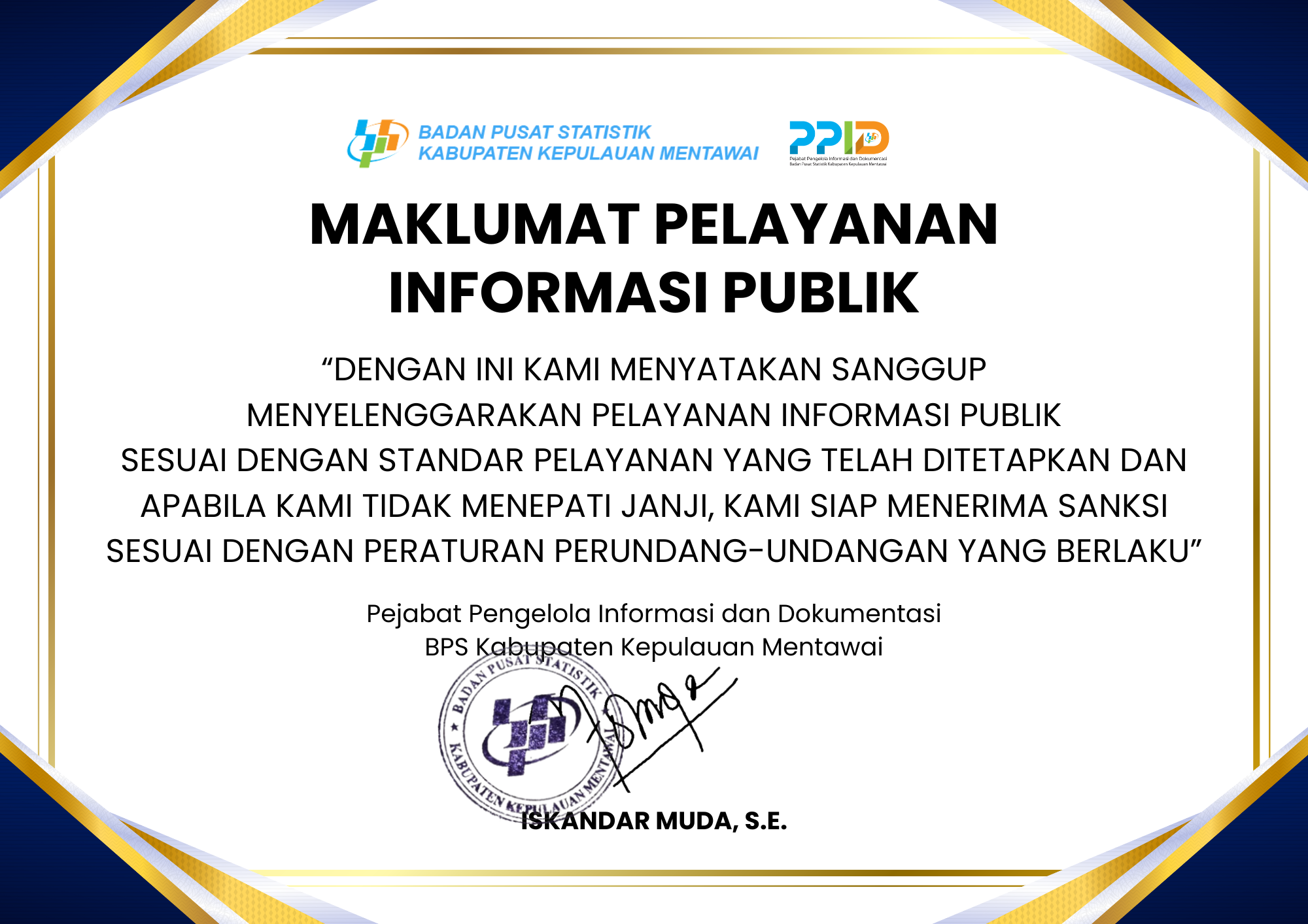 Standar Layanan Informasi Publik - Portal PPID BPS RI