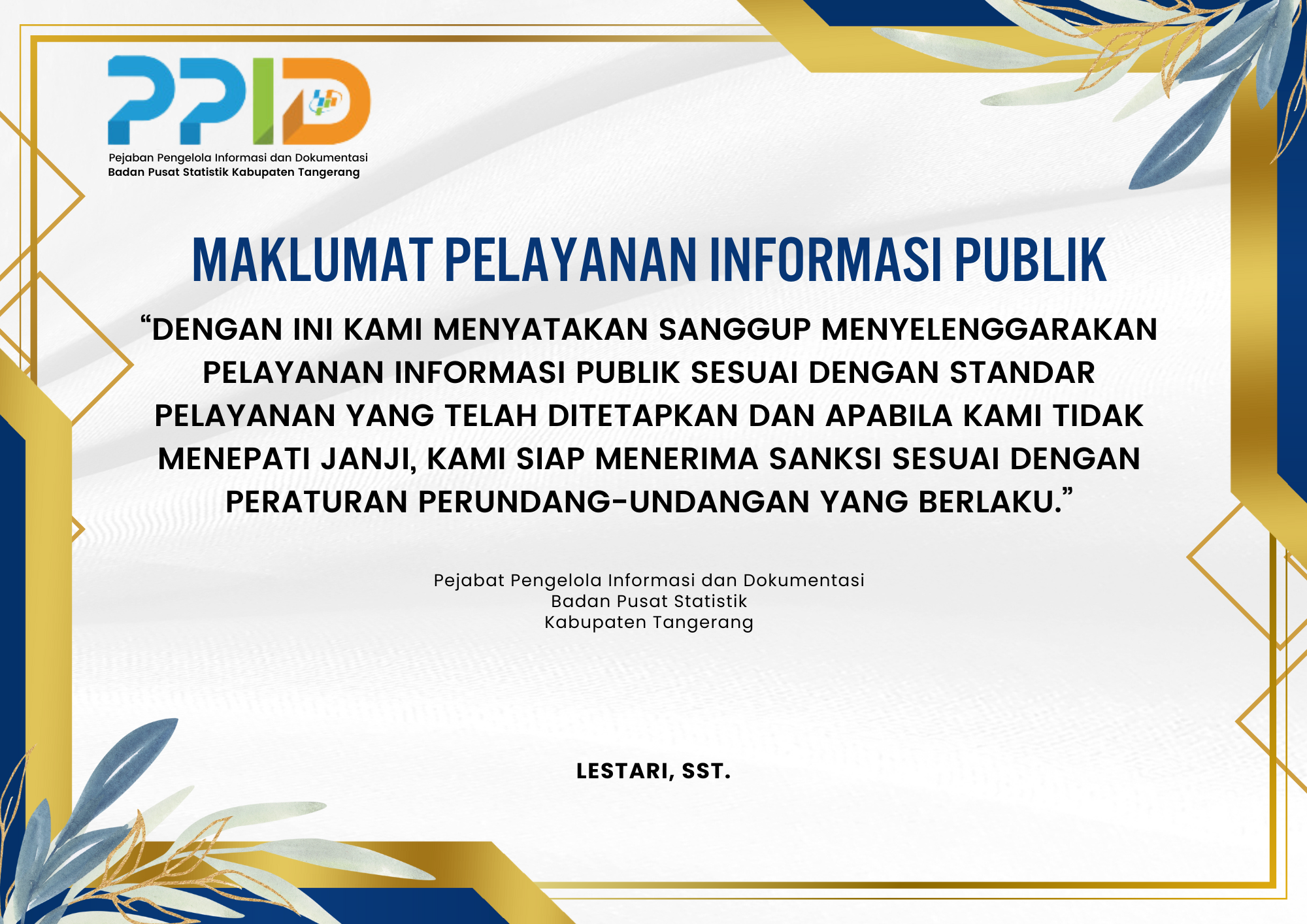 Standar Layanan Informasi Publik - Portal PPID BPS RI
