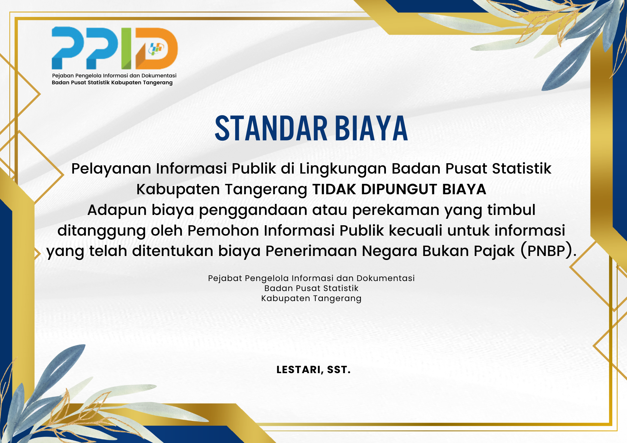Standar Layanan Informasi Publik - Portal PPID BPS RI